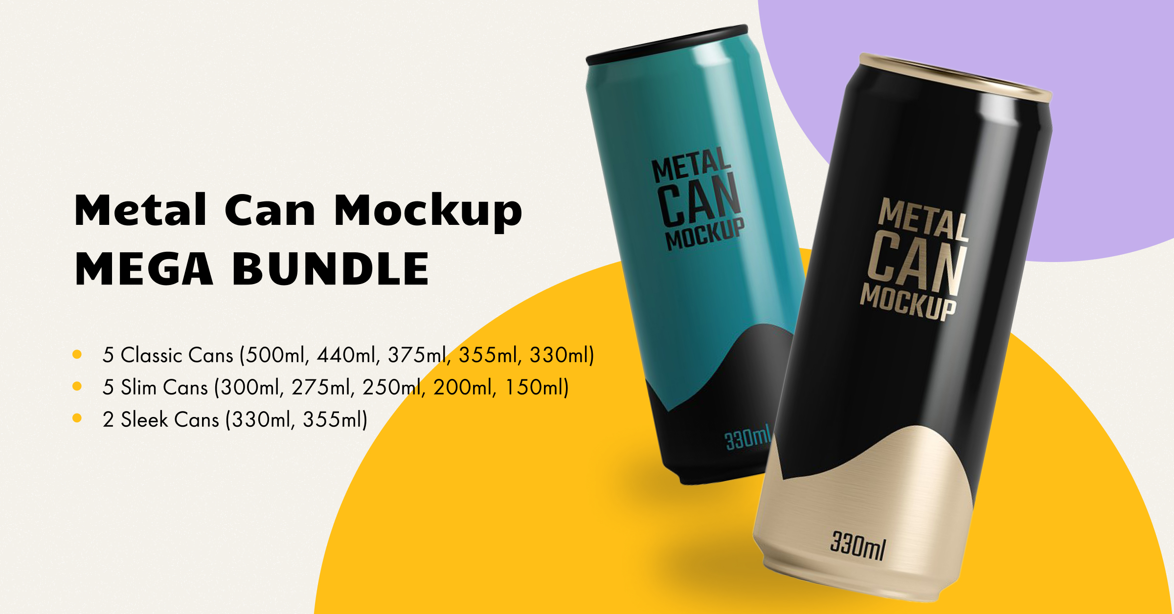 Metal Can Mockup MEGA BUNDLE – MasterBundles