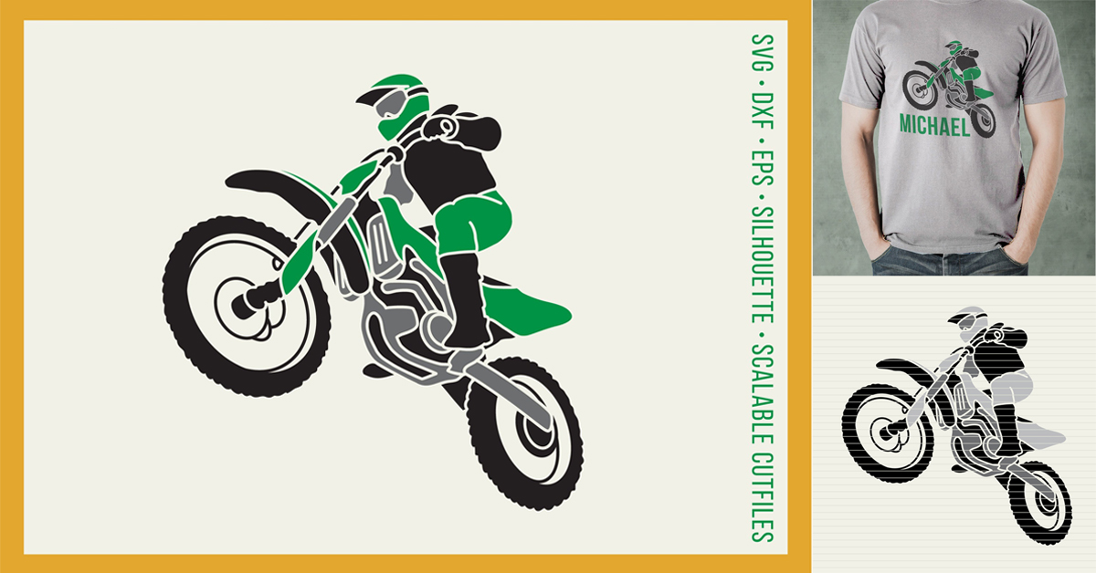 Motocross Dirt Bike Design - SVG DXF PNG Files For Crafters – MasterBundles