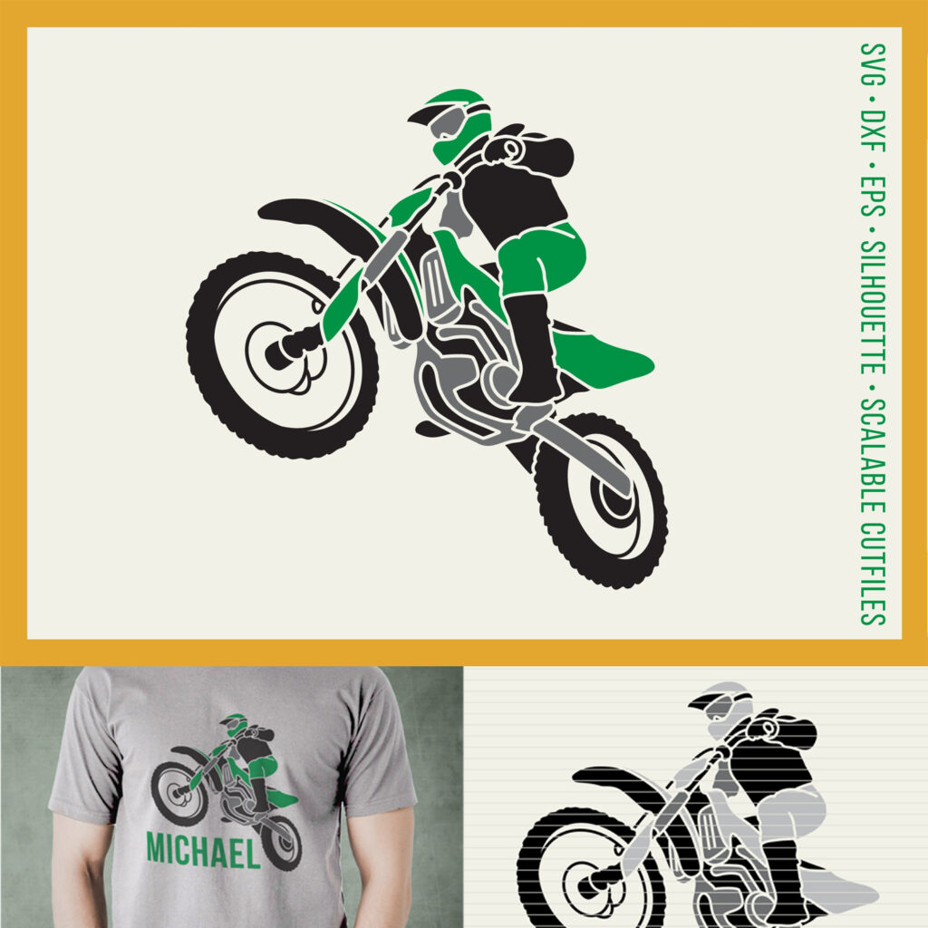 Motocross Dirt Bike Design - SVG DXF PNG Files For Crafters – MasterBundles