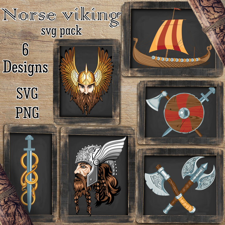 6 Norse Viking SVG Designs – MasterBundles
