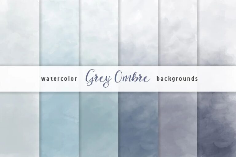 Ombre Watercolor Backgrounds Bundle – MasterBundles