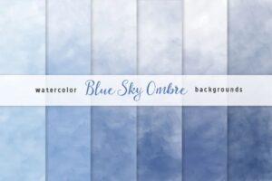Ombre Watercolor Backgrounds Bundle – MasterBundles