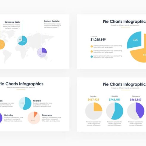 Pie Charts Infographics - PowerPoint | Master Bundles
