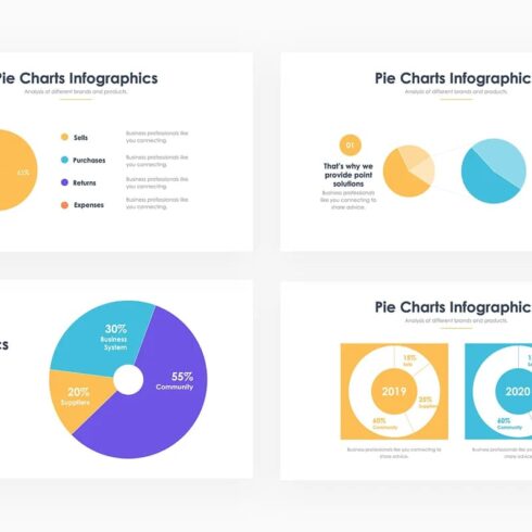 Pie Charts Infographics - PowerPoint – MasterBundles