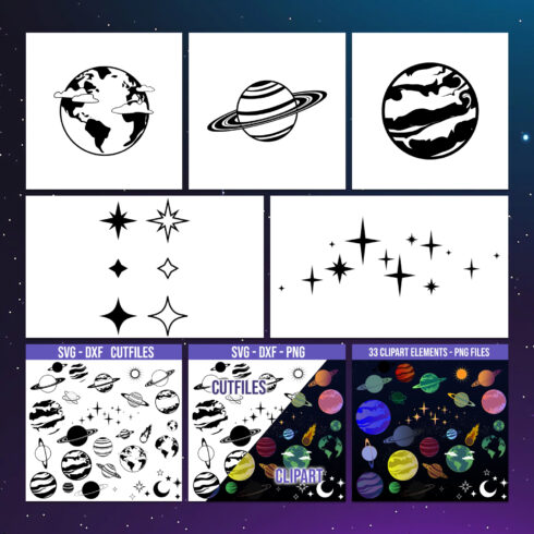 Space SVG Bundle, Planet Clipart for Digital Download – MasterBundles