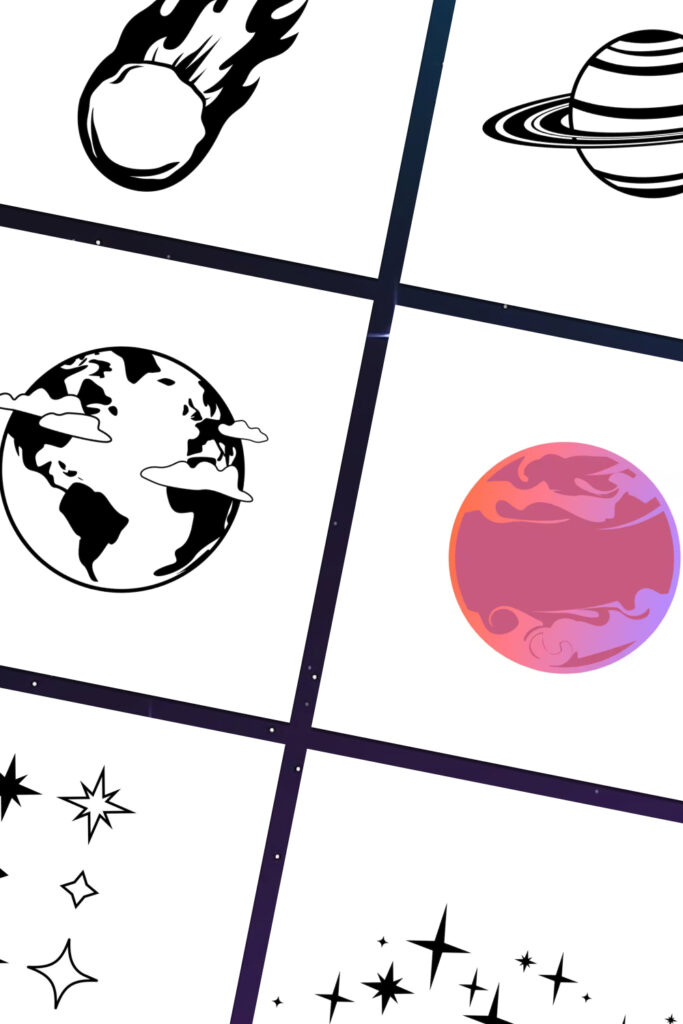 Space SVG Bundle, Planet Clipart for Digital Download – MasterBundles