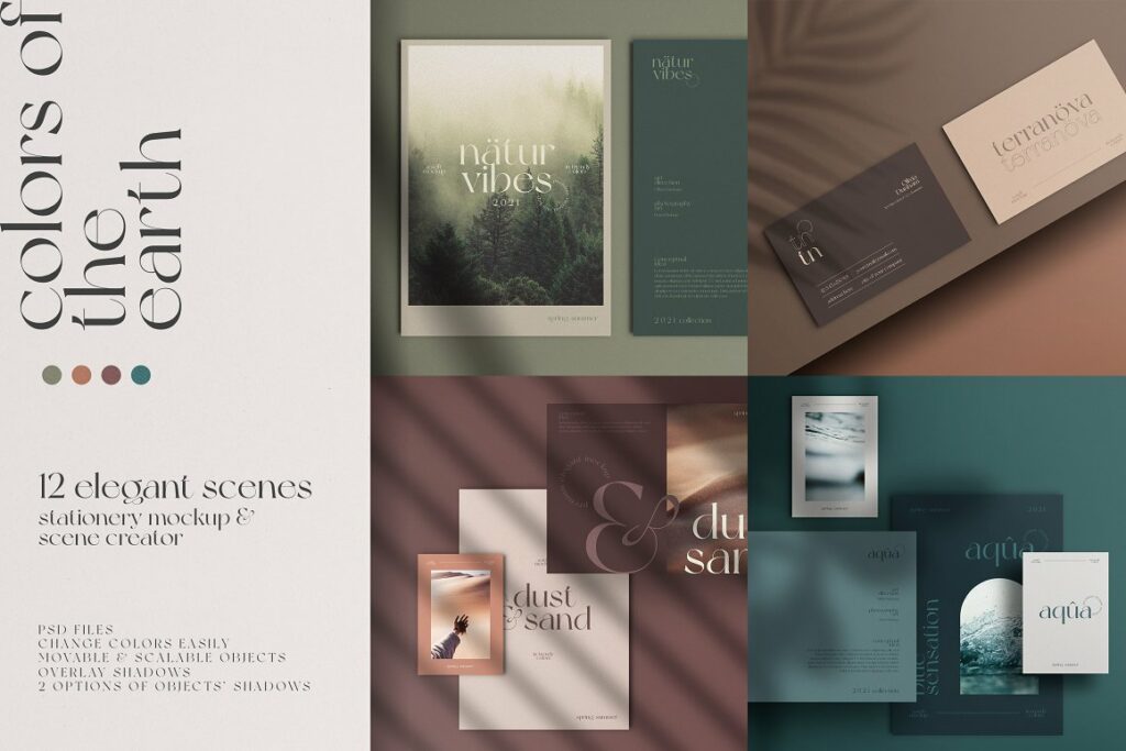 Colors Of Earth Stationery Mockup – MasterBundles