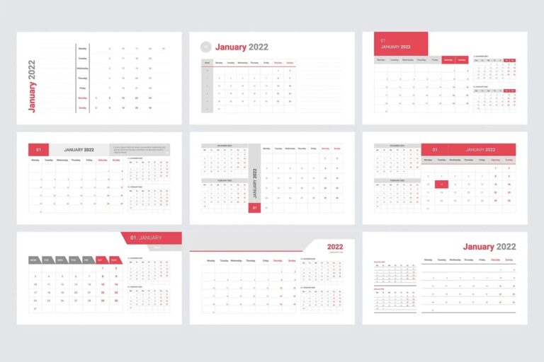Powerpoint Calendar Templates – MasterBundles