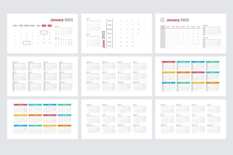 Powerpoint Calendar Templates – MasterBundles