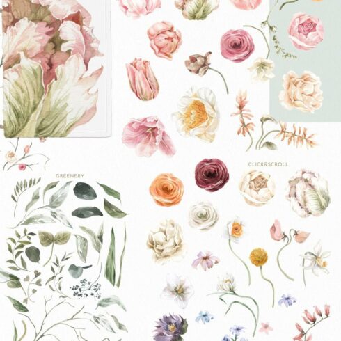 -20% Bloom Floral Watercolor Bundle | Master Bundles