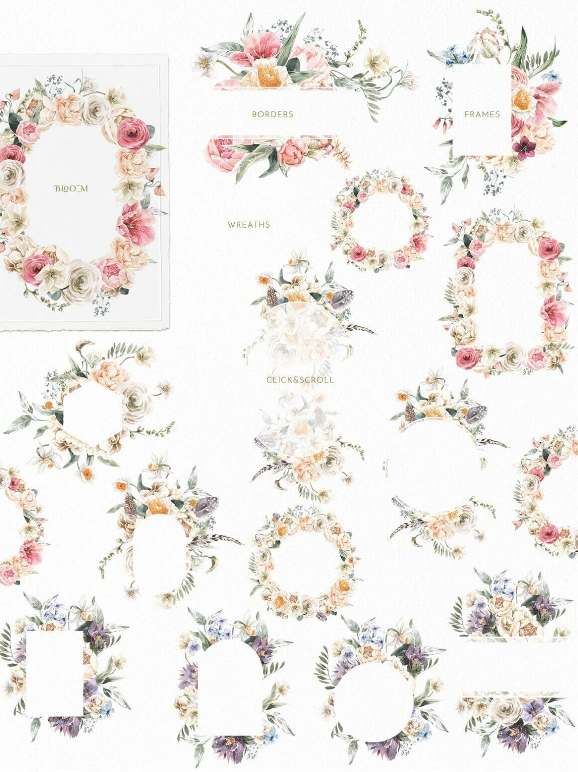 -20% Bloom Floral Watercolor Bundle – MasterBundles