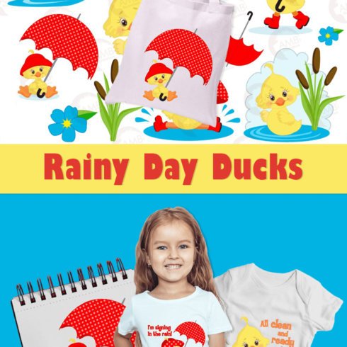 Rainy Day Ducks Clipart Pack | Master Bundles