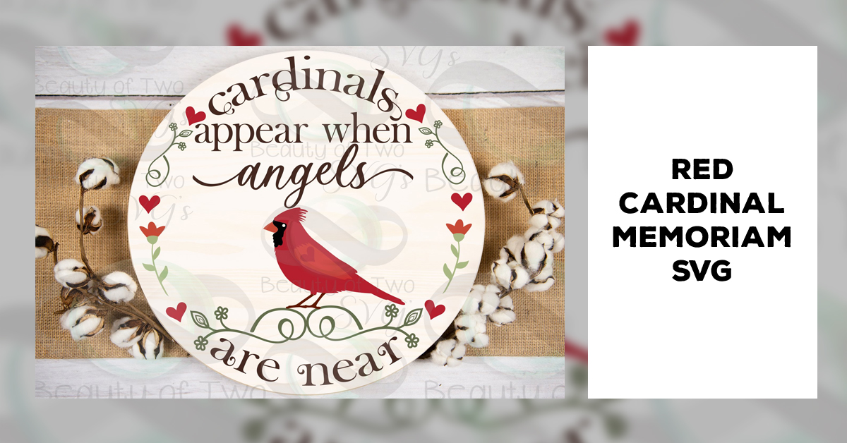 Red Cardinal Angel Memoriam SVG – MasterBundles