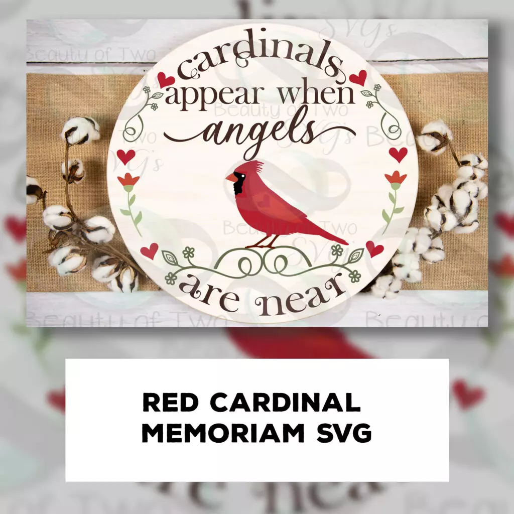 Red Cardinal Angel Memoriam SVG – MasterBundles