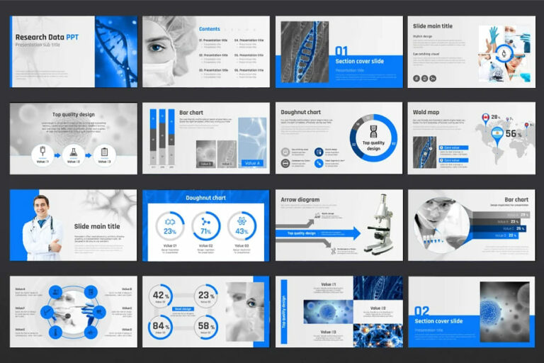 Research Data PPT Template – MasterBundles