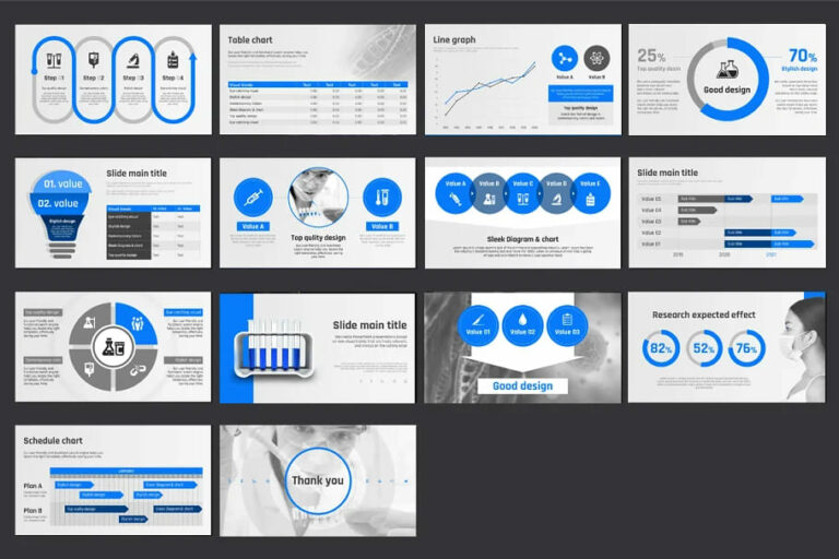 Research Data PPT Template – MasterBundles