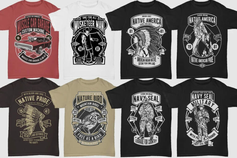 250 Retro T-shirt Designs Bundle #4 – MasterBundles