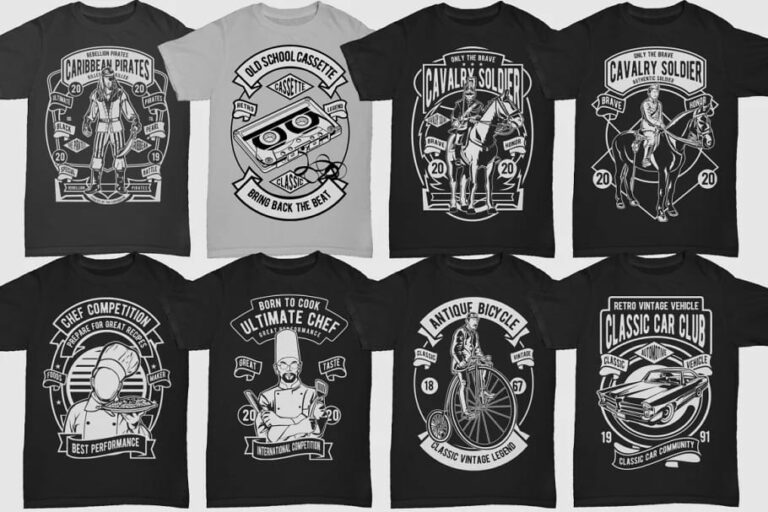 250 Retro T-shirt Designs Bundle #4 – MasterBundles