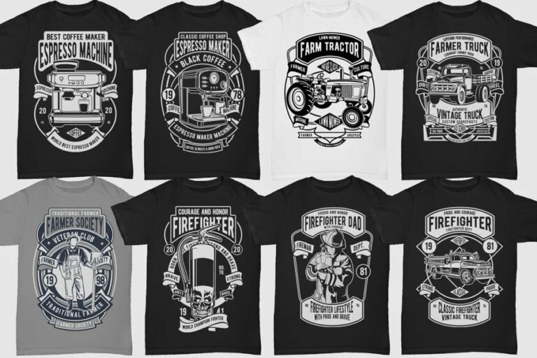 250 Retro T-shirt Designs Bundle #4 – MasterBundles