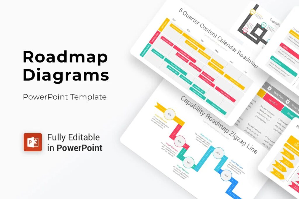 Roadmap Diagrams PowerPoint Template – MasterBundles