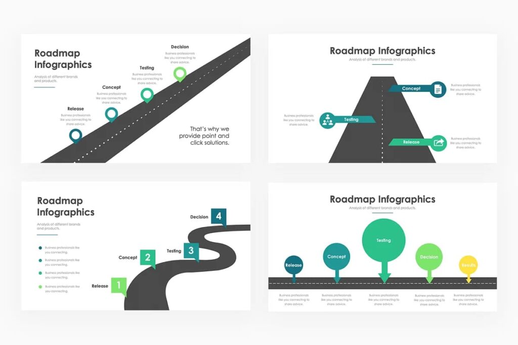 Roadmap Infographics - PowerPoint – MasterBundles