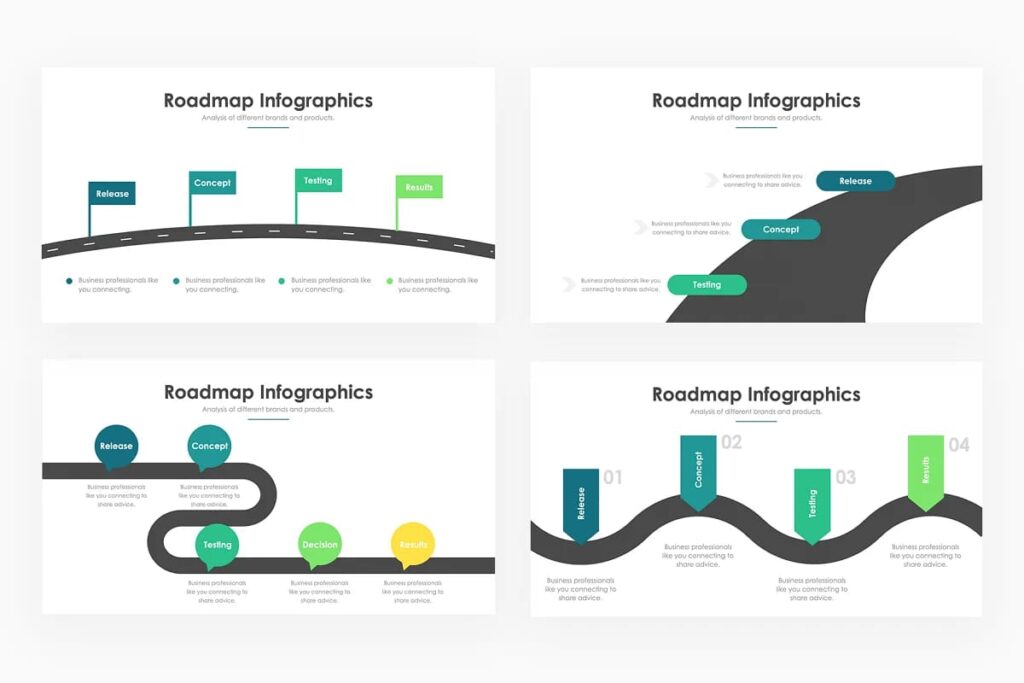 Roadmap Infographics - PowerPoint – MasterBundles