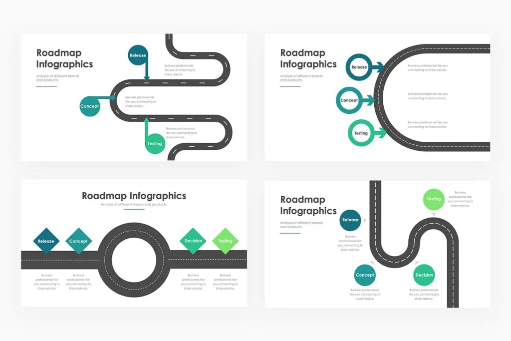 Roadmap Infographics - PowerPoint – MasterBundles