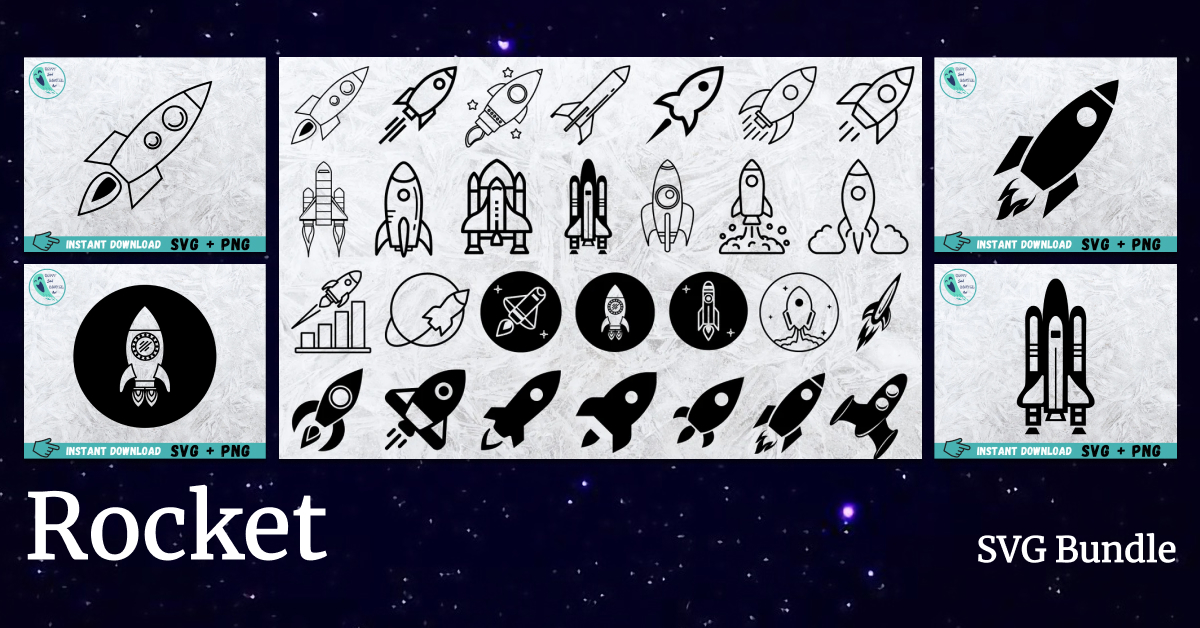 Rocket SVG Bundle, Space Rocket Svg, Spaceship Svg – MasterBundles
