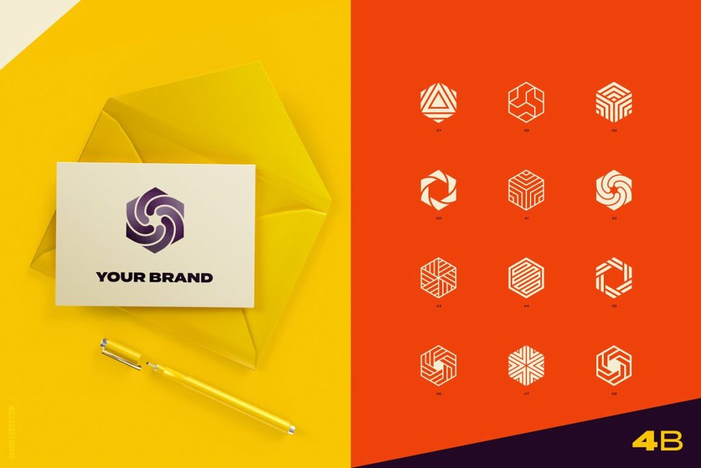 96 Logo Marks & Geometric Shapes – MasterBundles