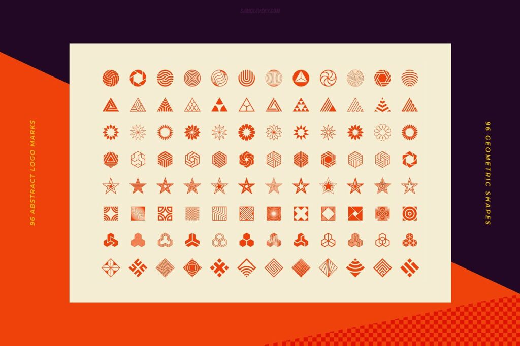96 Logo Marks & Geometric Shapes – MasterBundles