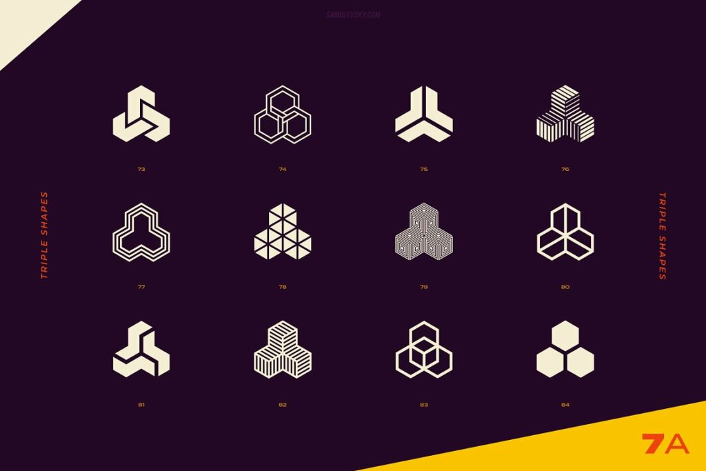 96 Logo Marks & Geometric Shapes – MasterBundles