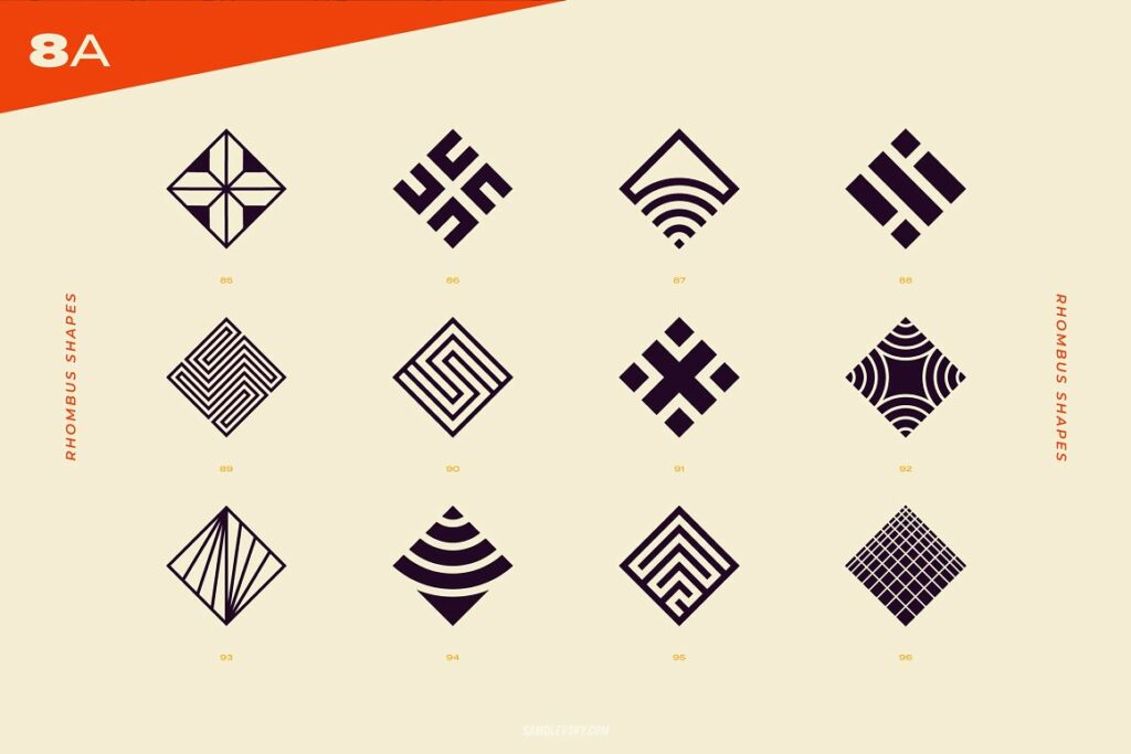 96 Logo Marks & Geometric Shapes – MasterBundles