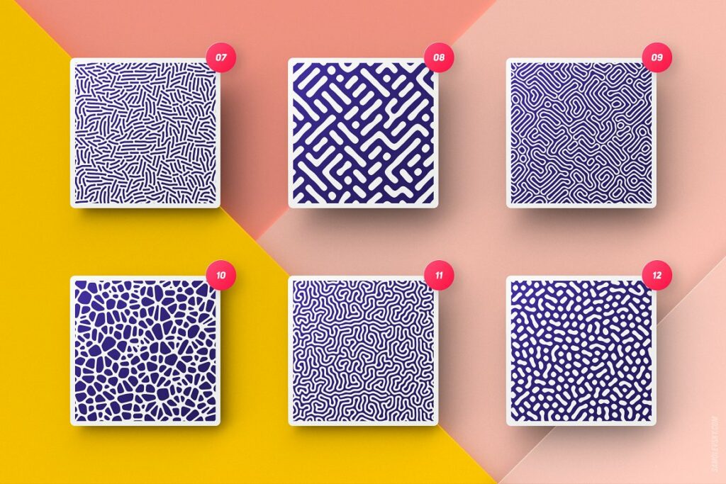 120 Organic Patterns And Brushes – MasterBundles