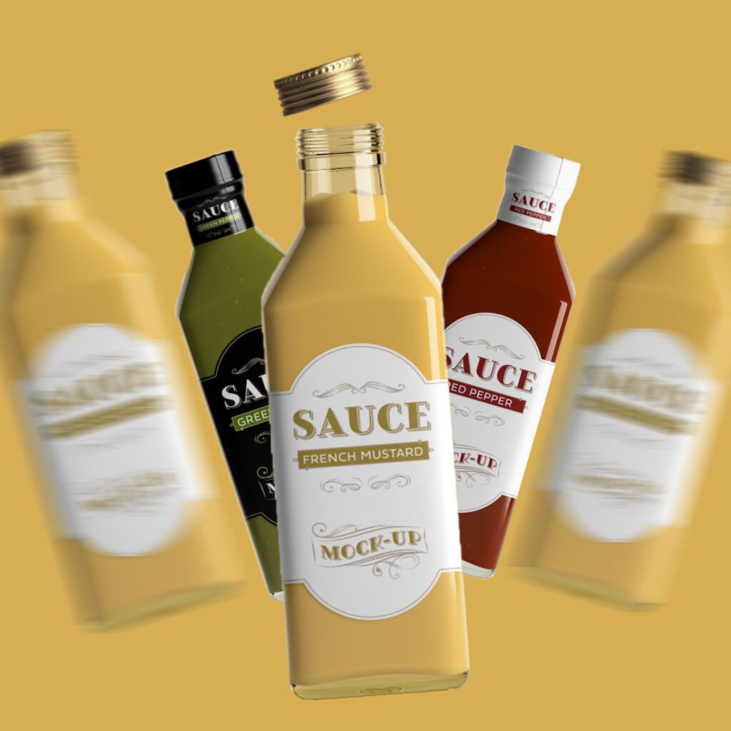 Professional Sauce Bottle Mockup – MasterBundles