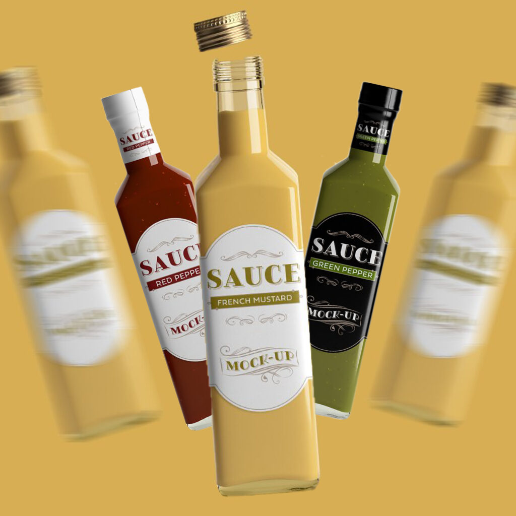 High-resolution Sauce Bottle Mockup – MasterBundles