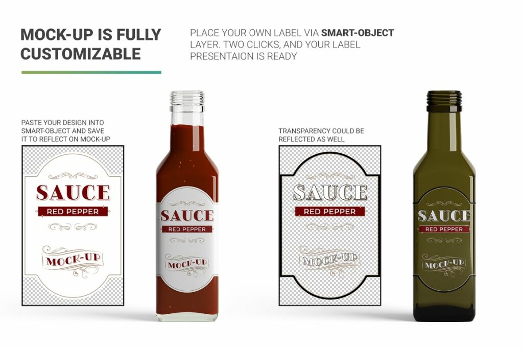 Sauce Bottle Mockup – MasterBundles