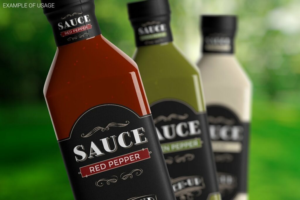 Professional Sauce Bottle Mockup – MasterBundles