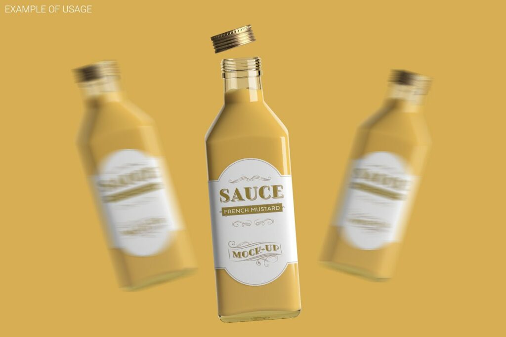 Professional Sauce Bottle Mockup – MasterBundles