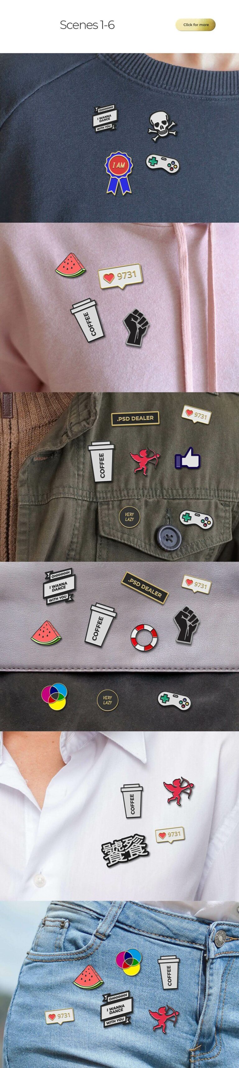 Enamel Pin Mockup Logo Bundle – MasterBundles