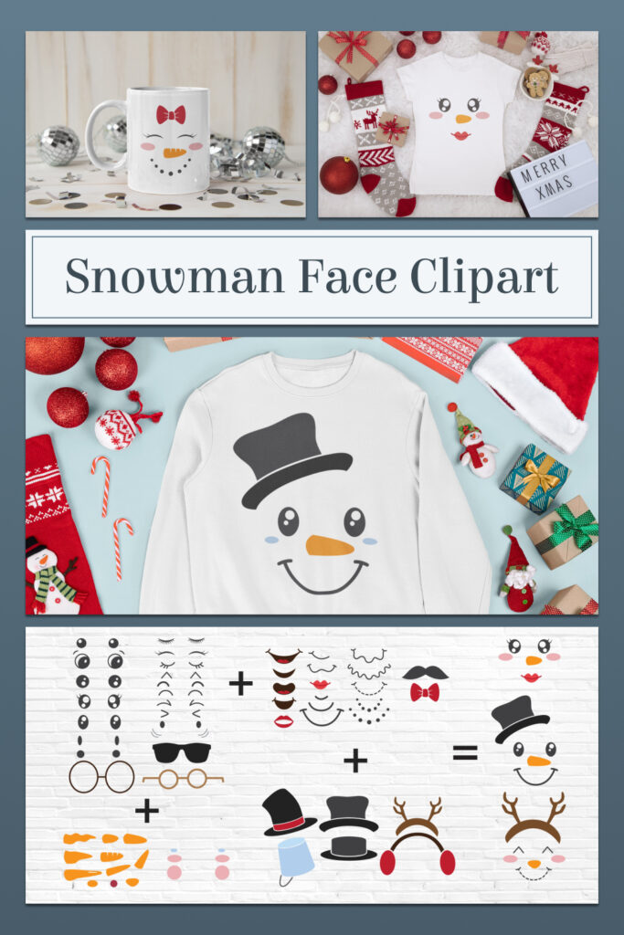 Cute Snowman Face Svg, Snowman Face Clipart, Snowman Svg – MasterBundles