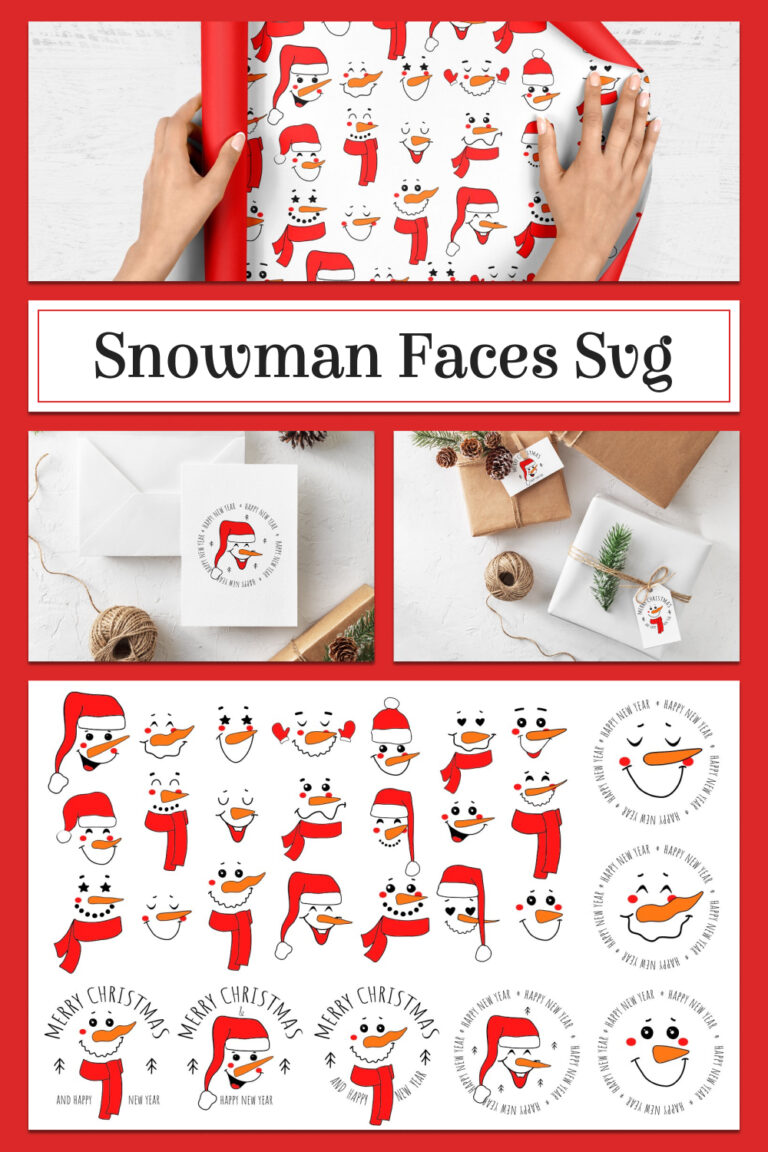 Snowman Faces SVG – MasterBundles