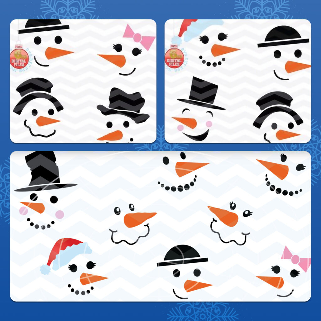 Snowman Faces SVG - Snowman Svg - Christmas Bundle SVG – MasterBundles