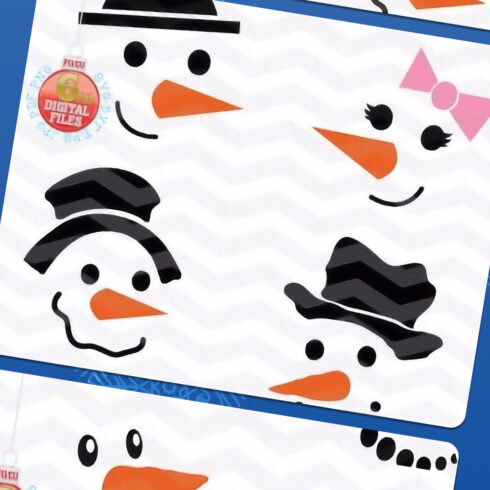Snowman Faces SVG - Snowman Svg - Christmas Bundle SVG | Master Bundles