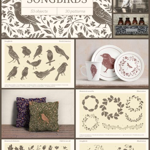 Songbirds Graphic Collection | Master Bundles