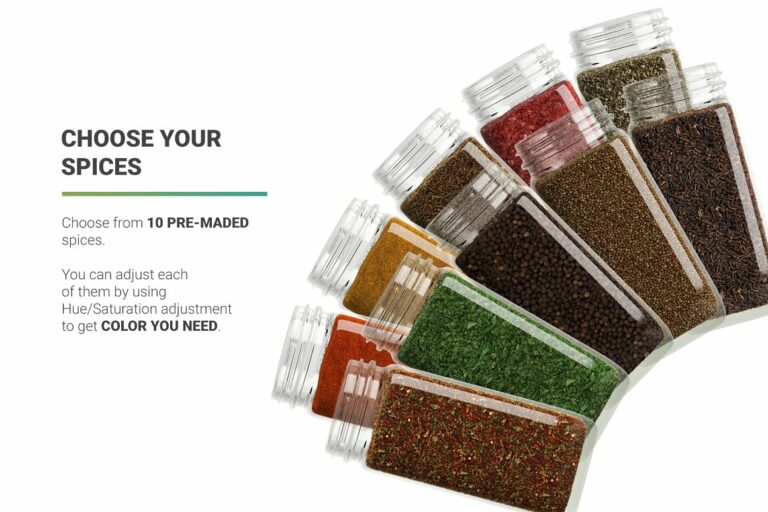 Spices Jar Mockup PSD – MasterBundles
