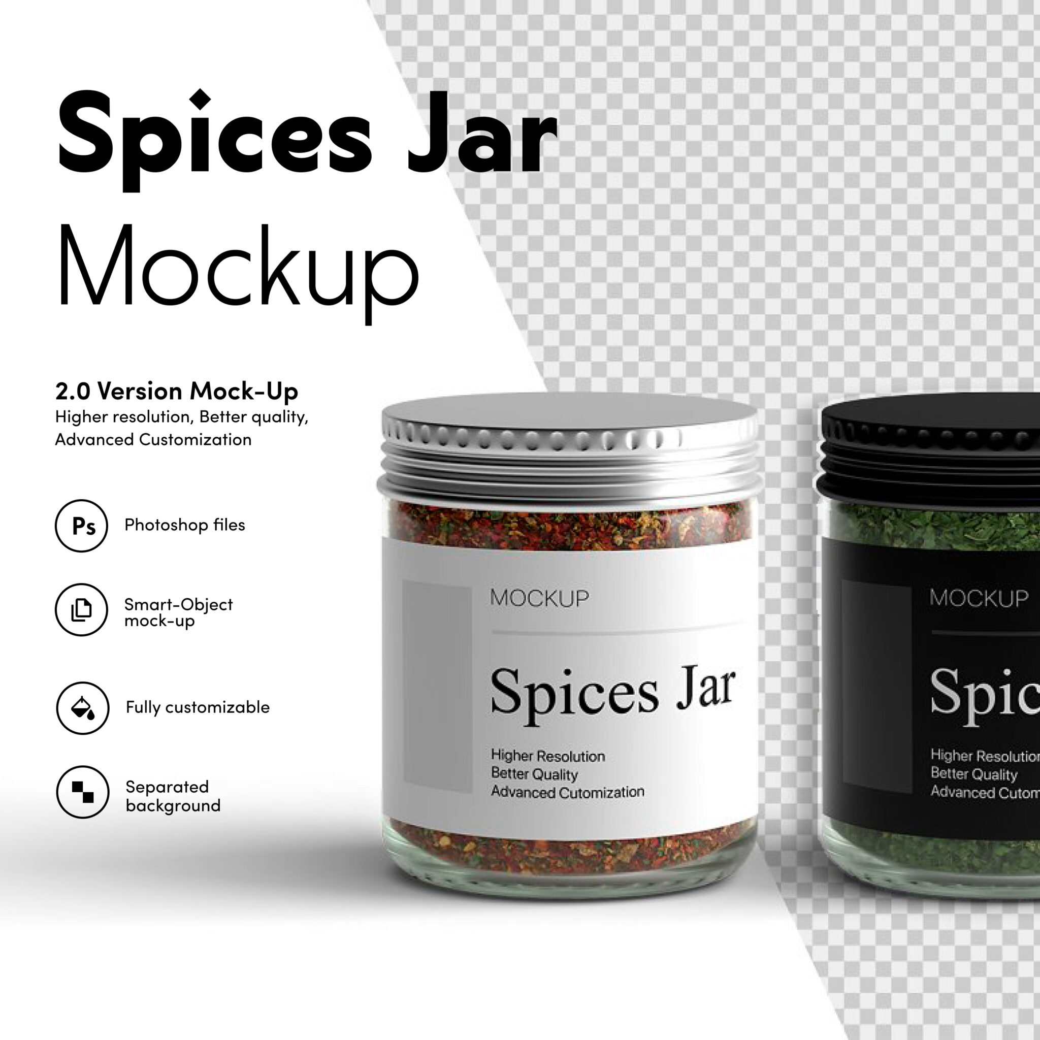 Spices Jar Mockup Smart-Object – MasterBundles