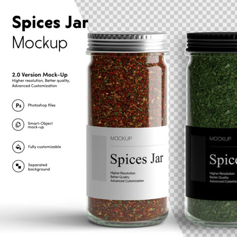 Spices Jar Mockup PSD – MasterBundles