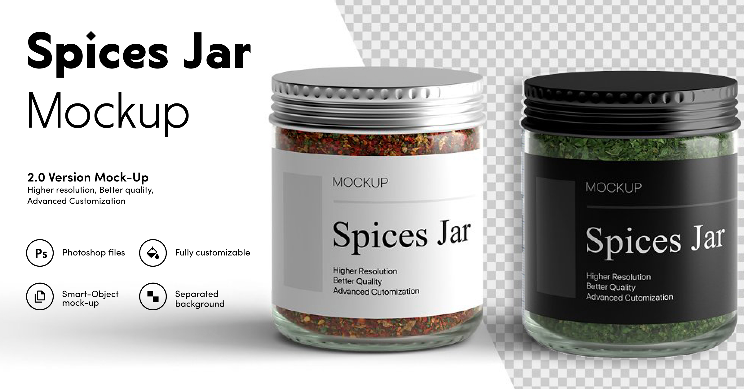 Spices Jar Mockup Smart-Object – MasterBundles