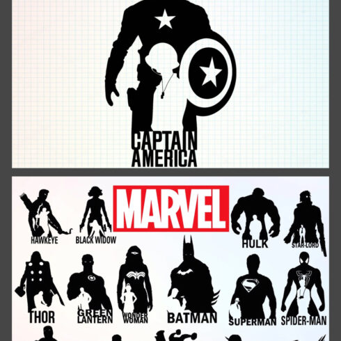 Superhero Silhouette Svg Bundle Layered Object, Superhero Vector ...