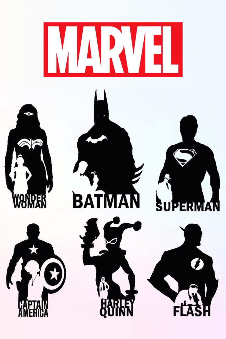 Superhero Silhouette Svg Bundle Layered Object, Superhero Vector ...